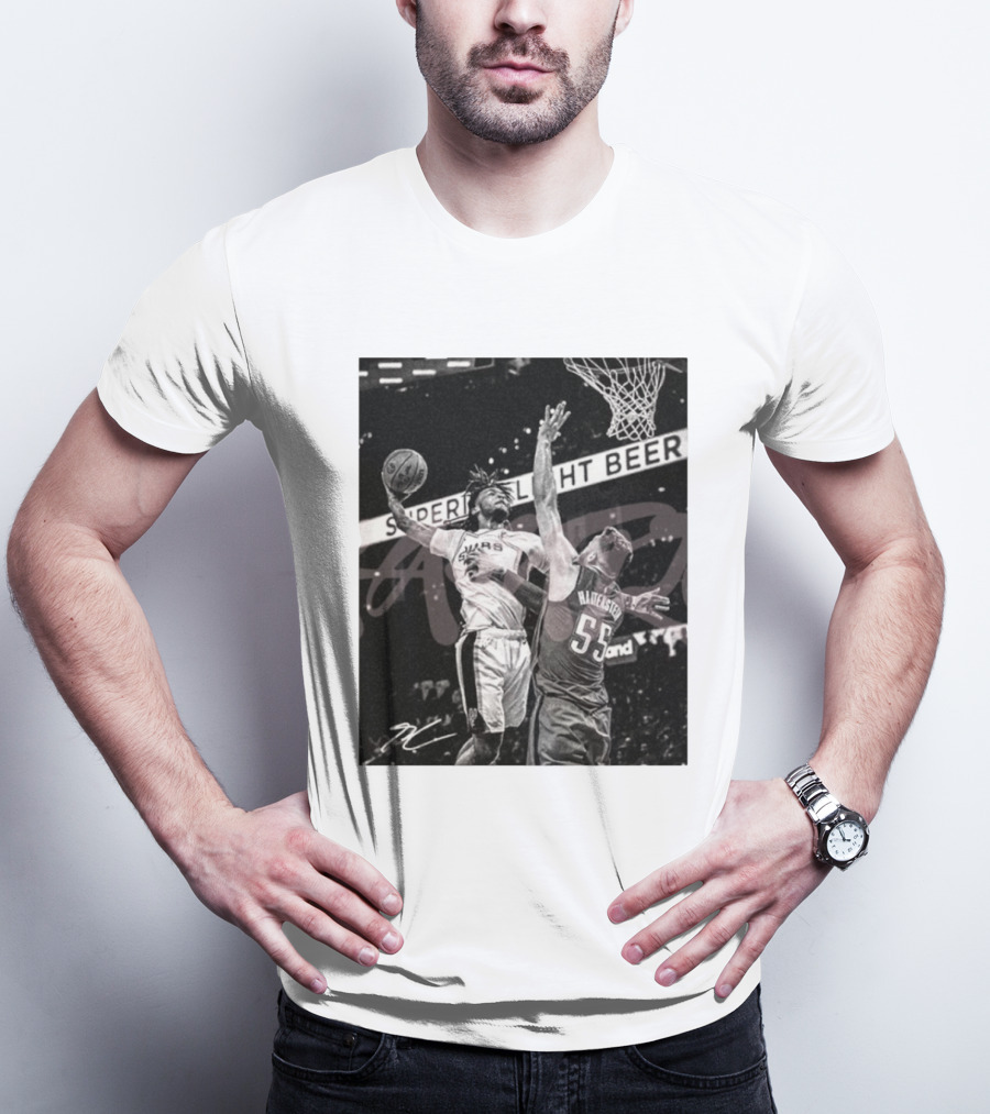 San Antonio Spurs Basketball Hartenstein 55 Player Action Photo Sport Superior Light Beer T-Shirt