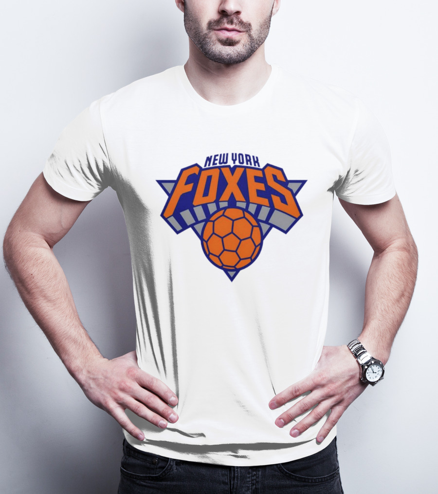 New York Foxes Basketball Soccer Emblem Hybrid T-Shirt