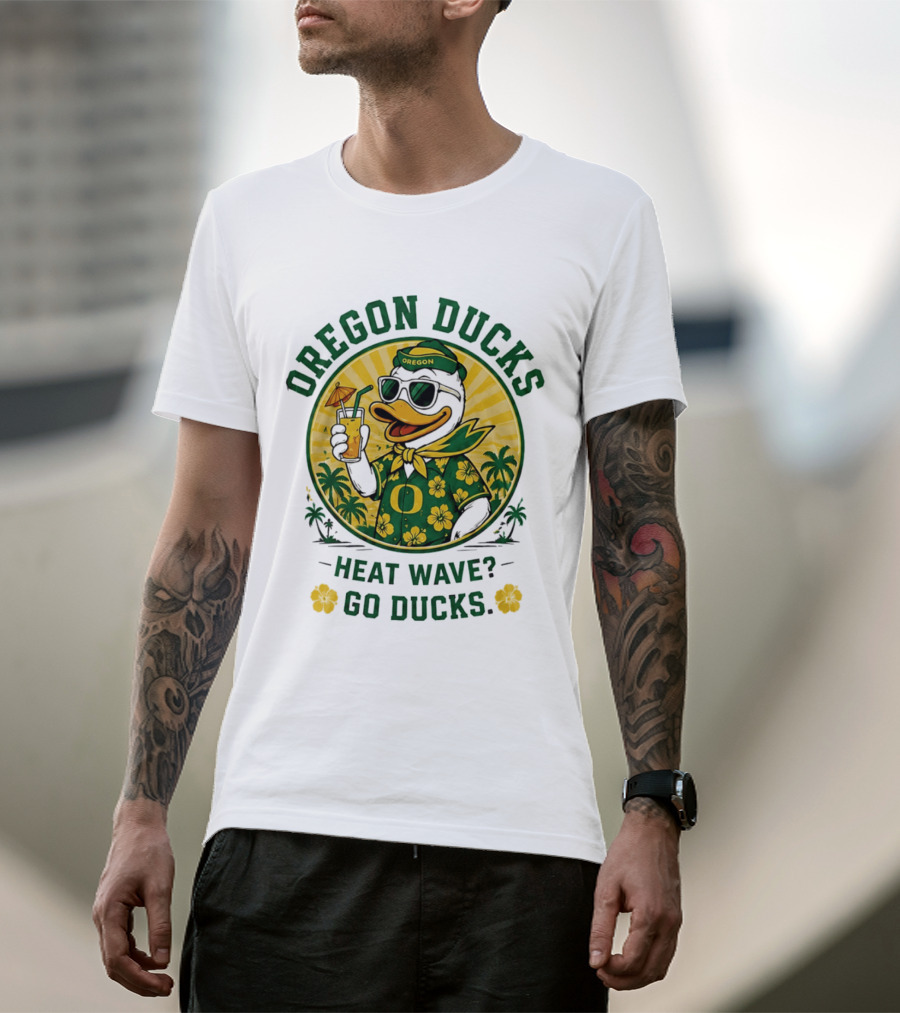 Oregon Ducks Heat Wave Go Ducks Summer Vibe T-Shirt