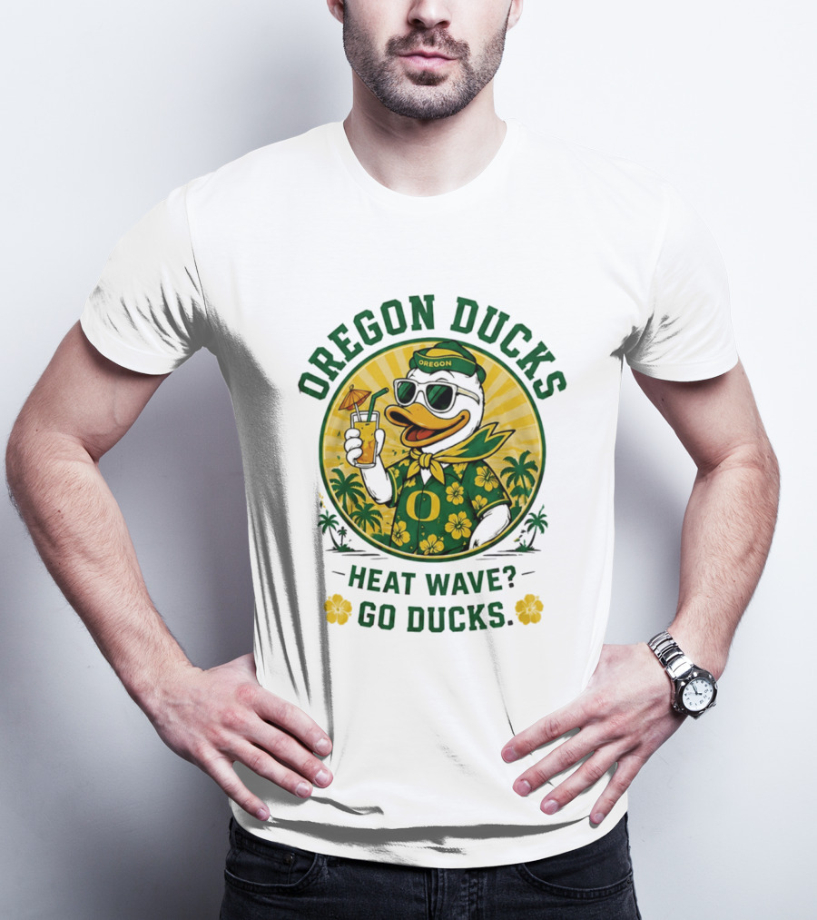 Oregon Ducks Heat Wave Go Ducks Summer Vibe T-Shirt