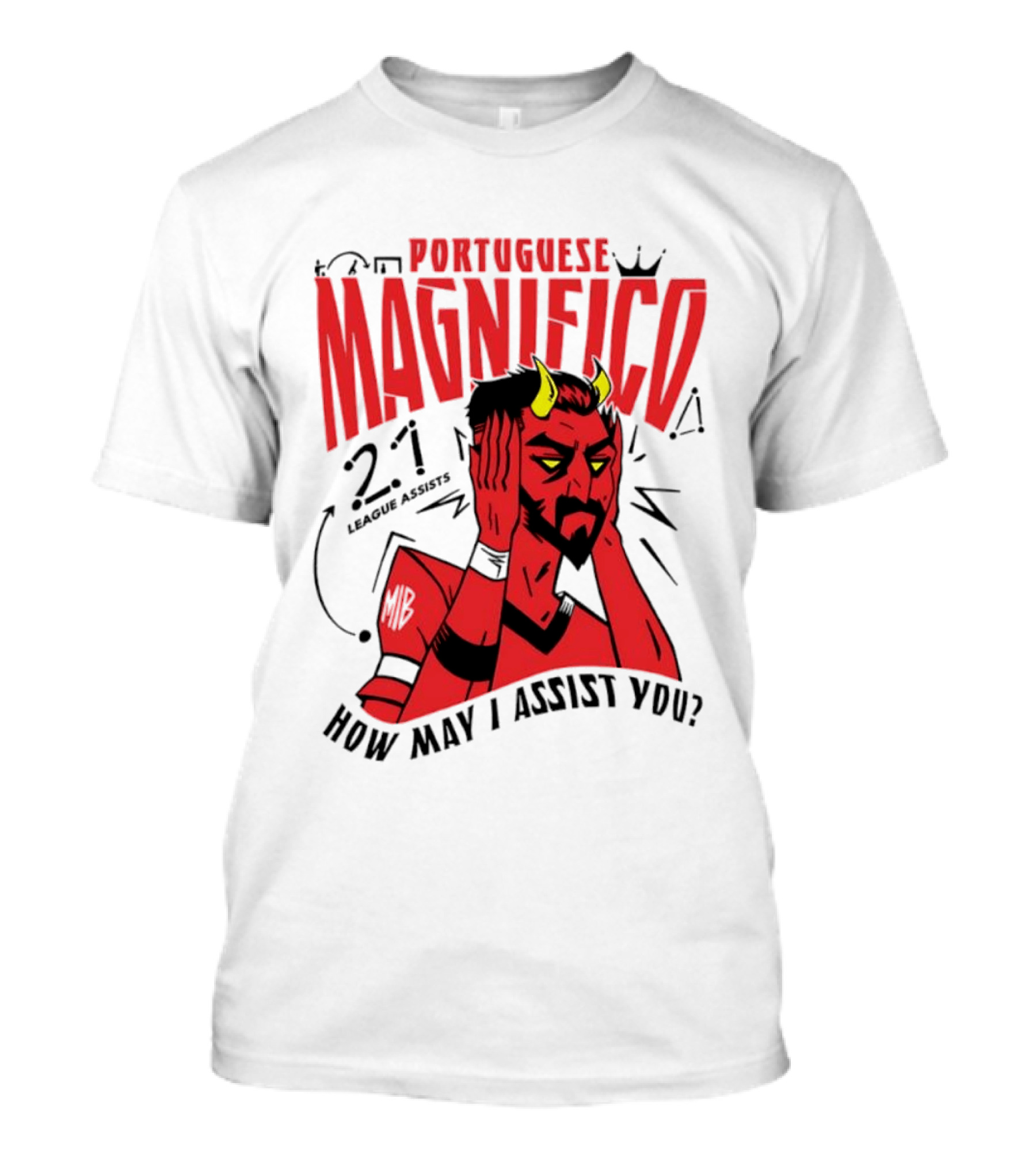 Portuguese Magnifico 21 Goals How May I Assist You Devil T-Shirt