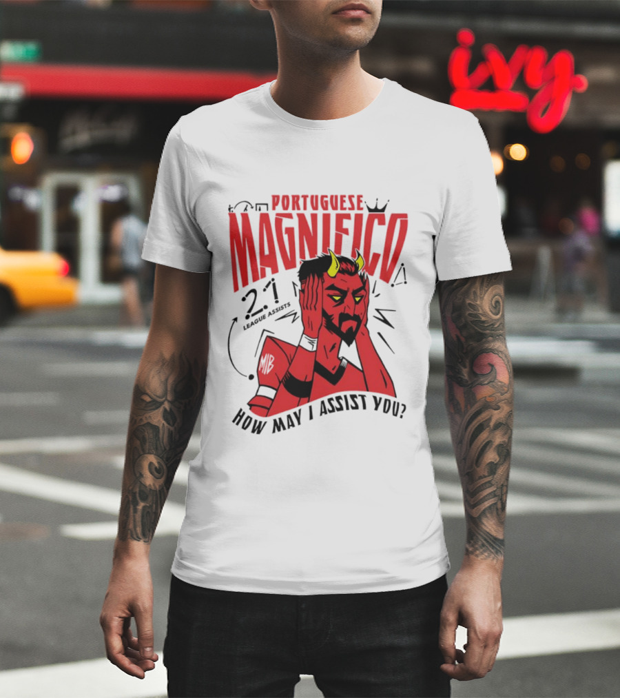 Portuguese Magnifico 21 Goals How May I Assist You Devil T-Shirt