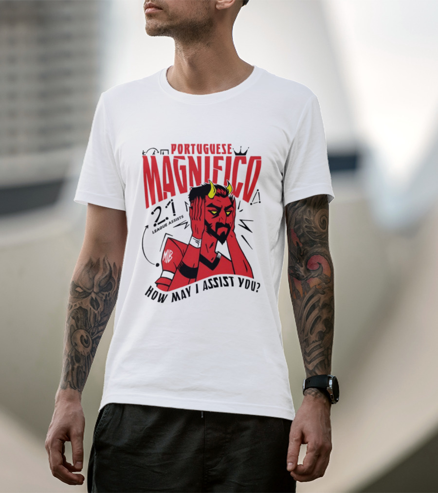 Portuguese Magnifico 21 Goals How May I Assist You Devil T-Shirt
