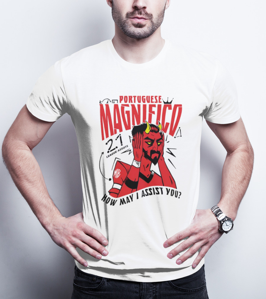 Portuguese Magnifico 21 Goals How May I Assist You Devil T-Shirt