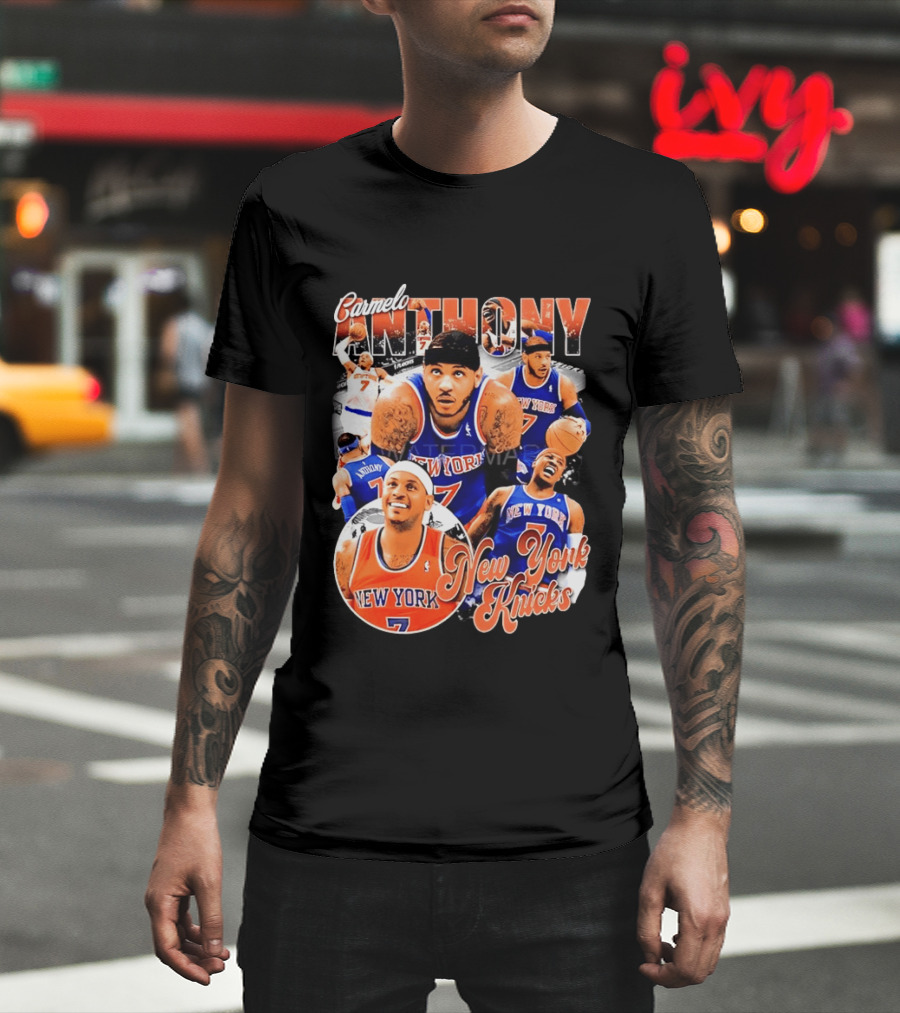 Carmelo Anthony New York Knicks NBA Basketball Legend Seven T-Shirt