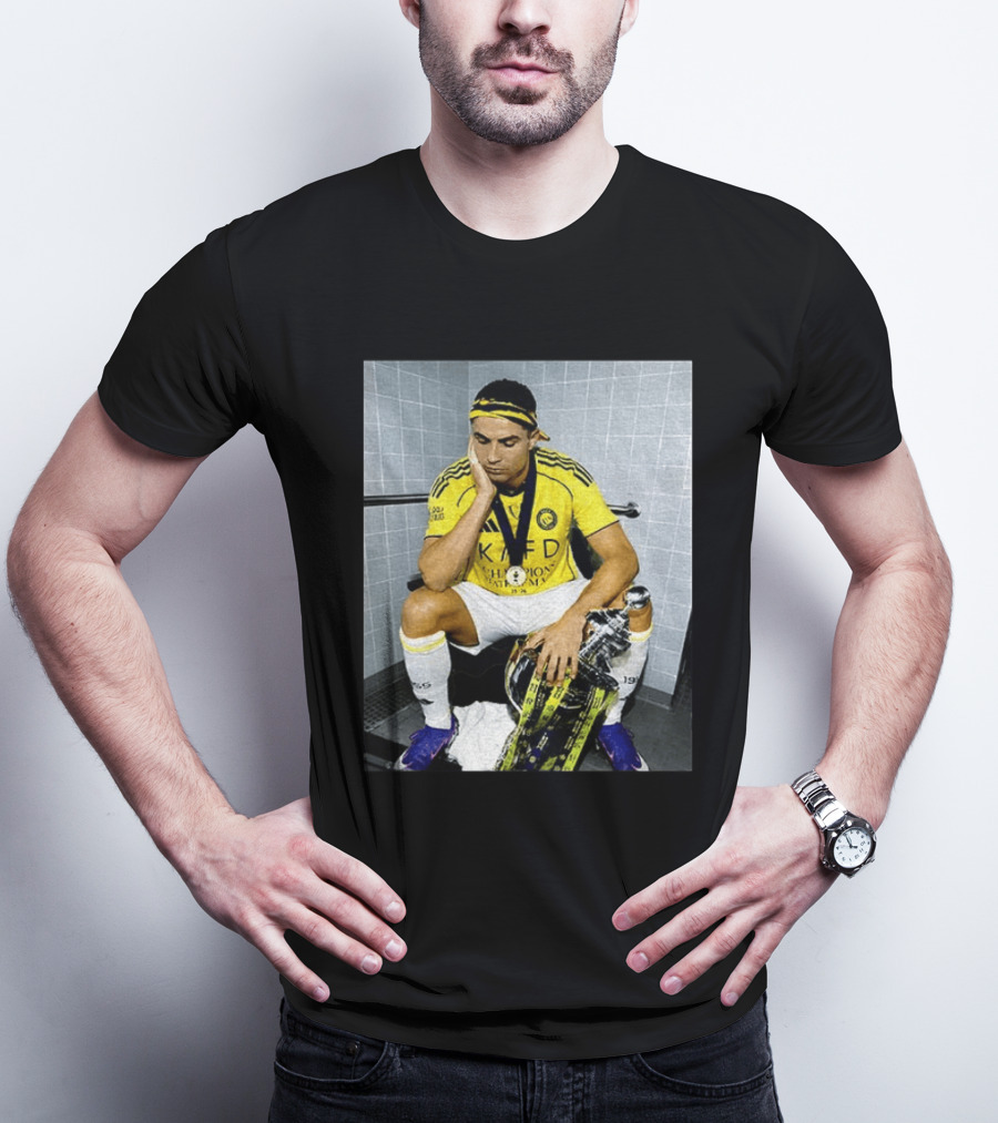 Cristiano Ronaldo Al Nassr FC Saudi Pro League Champion KAFD Yellow Jersey T-Shirt