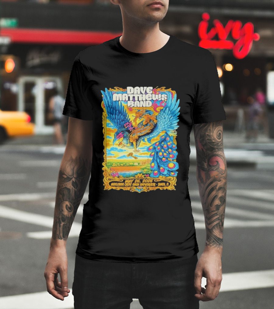 Dave Matthews Band May 26 2026 MidFlorida Credit Union Amphitheatre Tampa FL T-Shirt