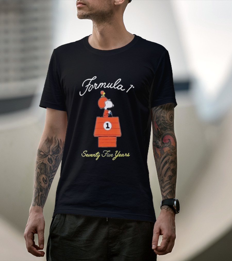 Formula 1 Snoopy Peanuts Dog House Seventy Five Years T-Shirt