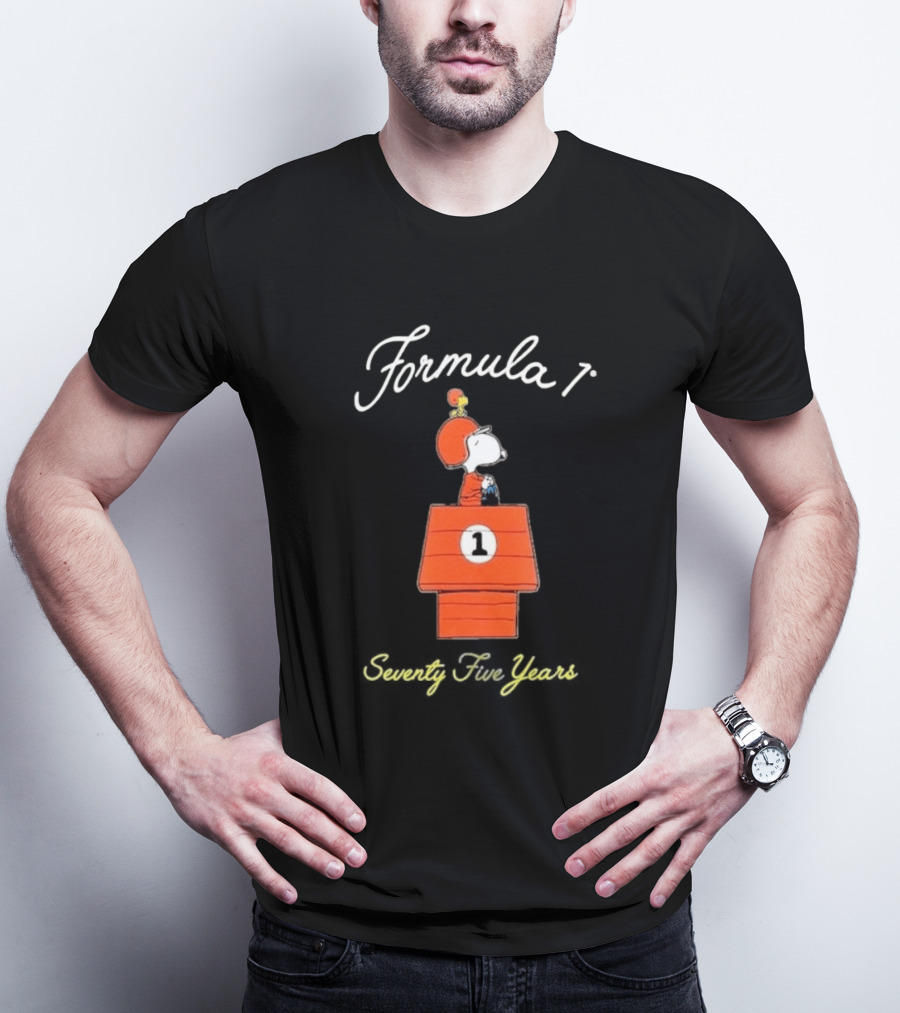 Formula 1 Snoopy Peanuts Dog House Seventy Five Years T-Shirt