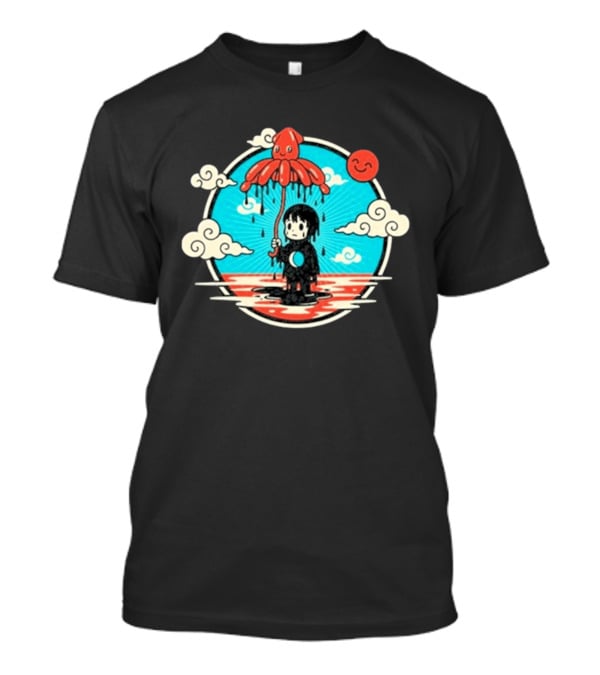 My Morning Jacket Squidboy Umbrella Character With Clouds And Smiling Sun T-Shirt