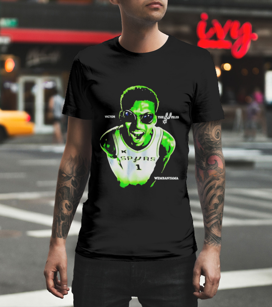 Victor Wembanyama Spurs X Files Number 1 Basketball Alien Concept T-Shirt