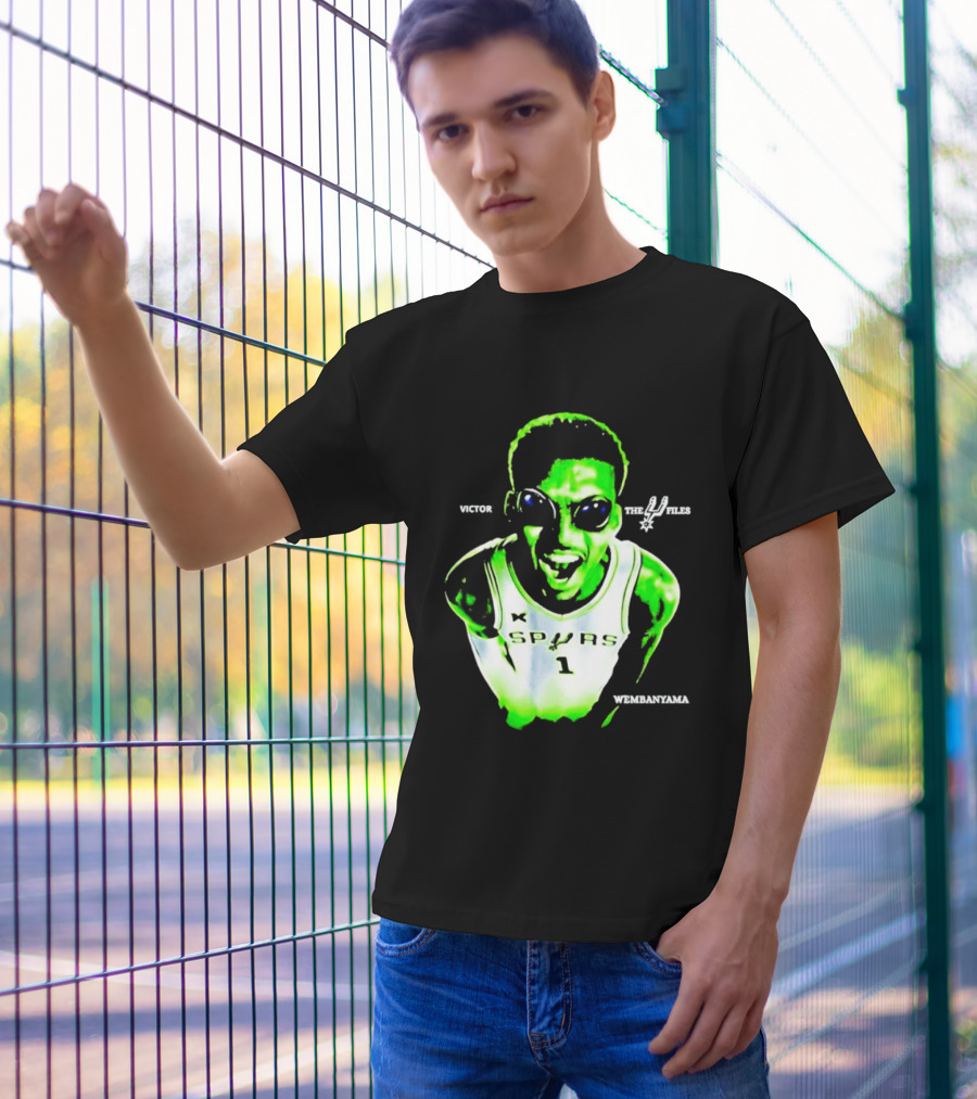 Victor Wembanyama Spurs X Files Number 1 Basketball Alien Concept T-Shirt