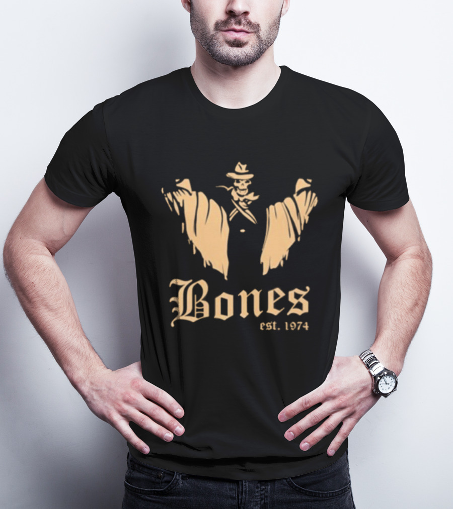 Crossmen Gold Bones Est 1974 Skeleton Cowboy T-Shirt