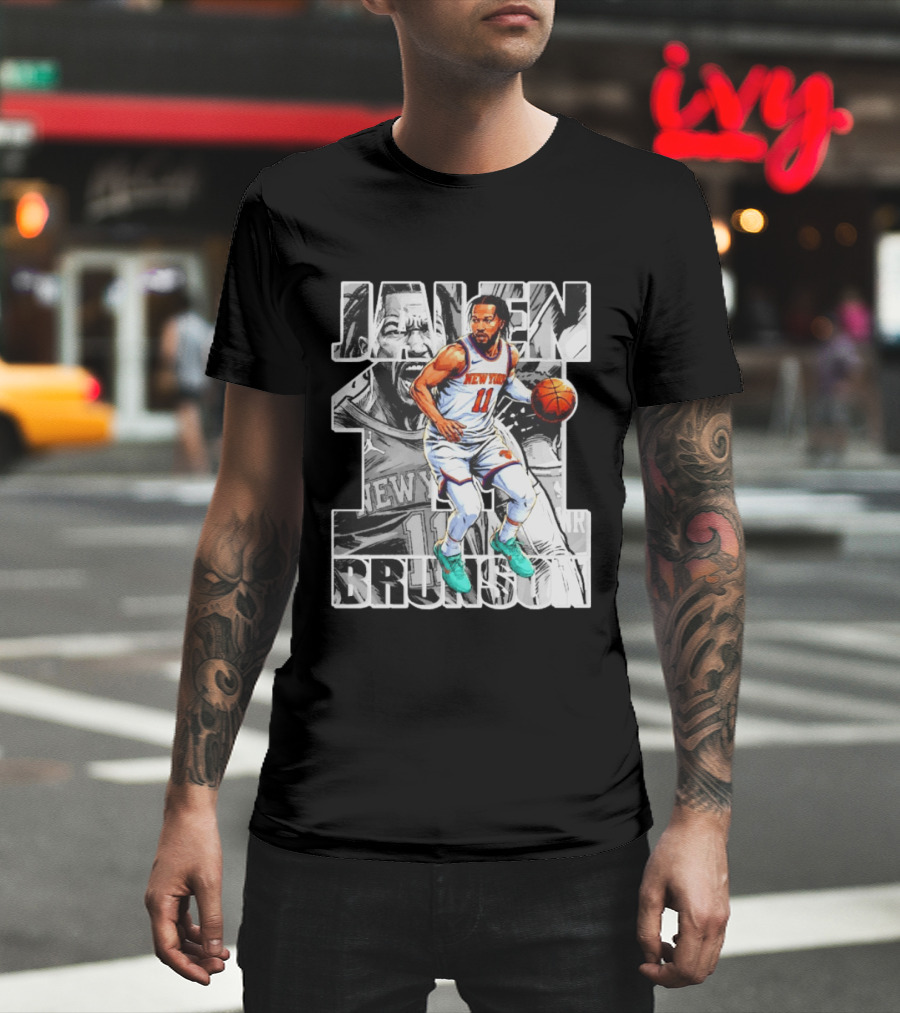 Jalen Brunson New York Knicks Manga Style Number 11 T-Shirt