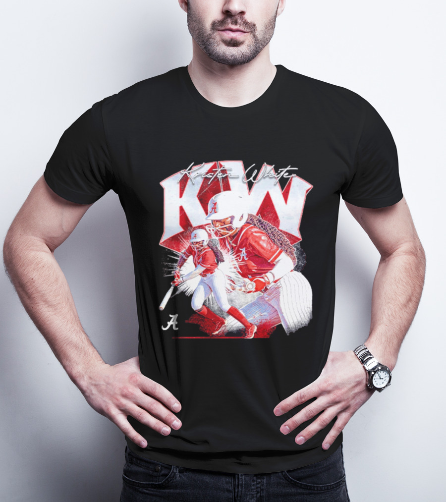 Kristen White Alabama Softball Player KW Collage T-Shirt