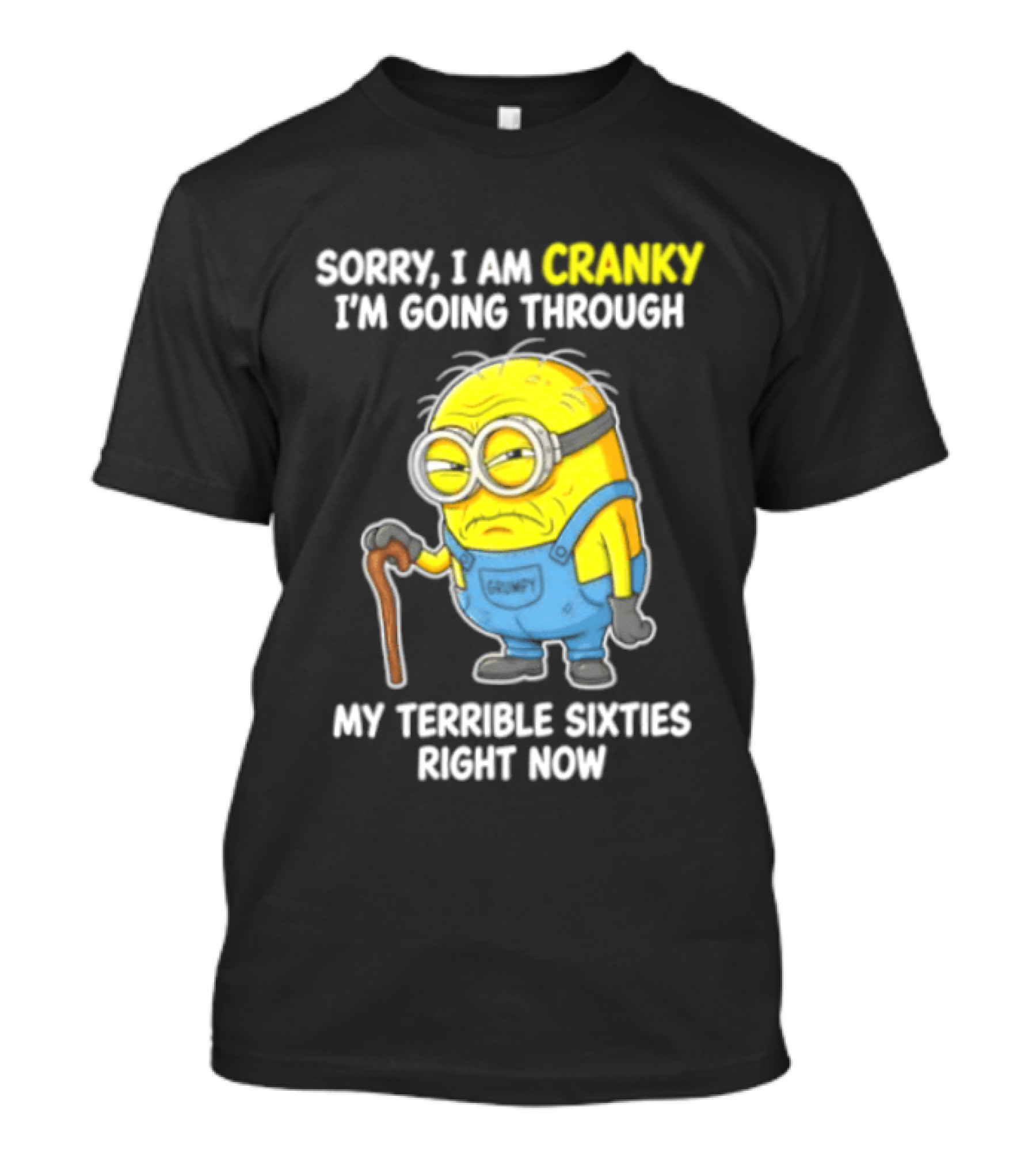 Minion Sorry I Am Cranky Going Through My Terrible Sixties Right Now T-Shirt
