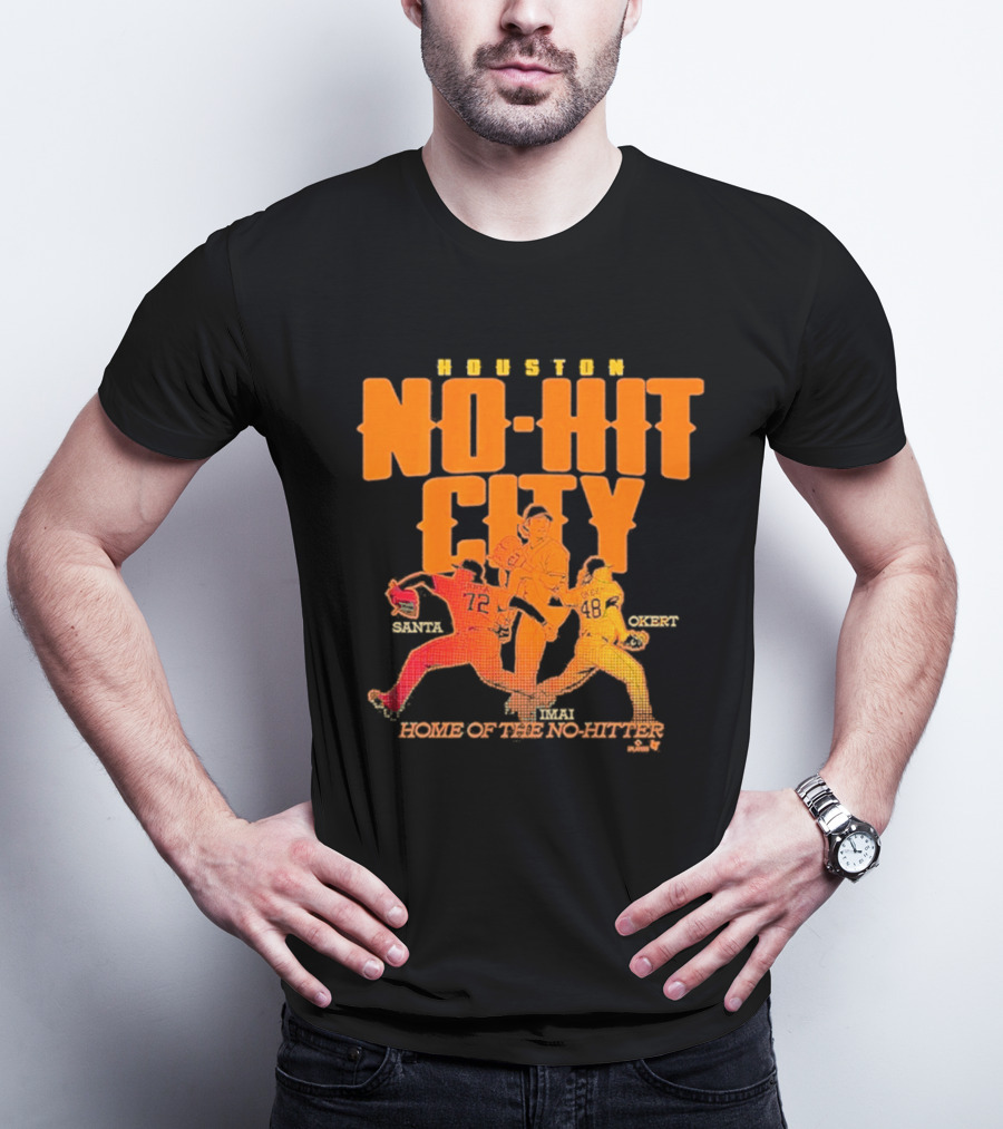 Houston No Hit City Home Of The No Hitter Tatsuya Imai Steven Okert Alimber Santa T-Shirt