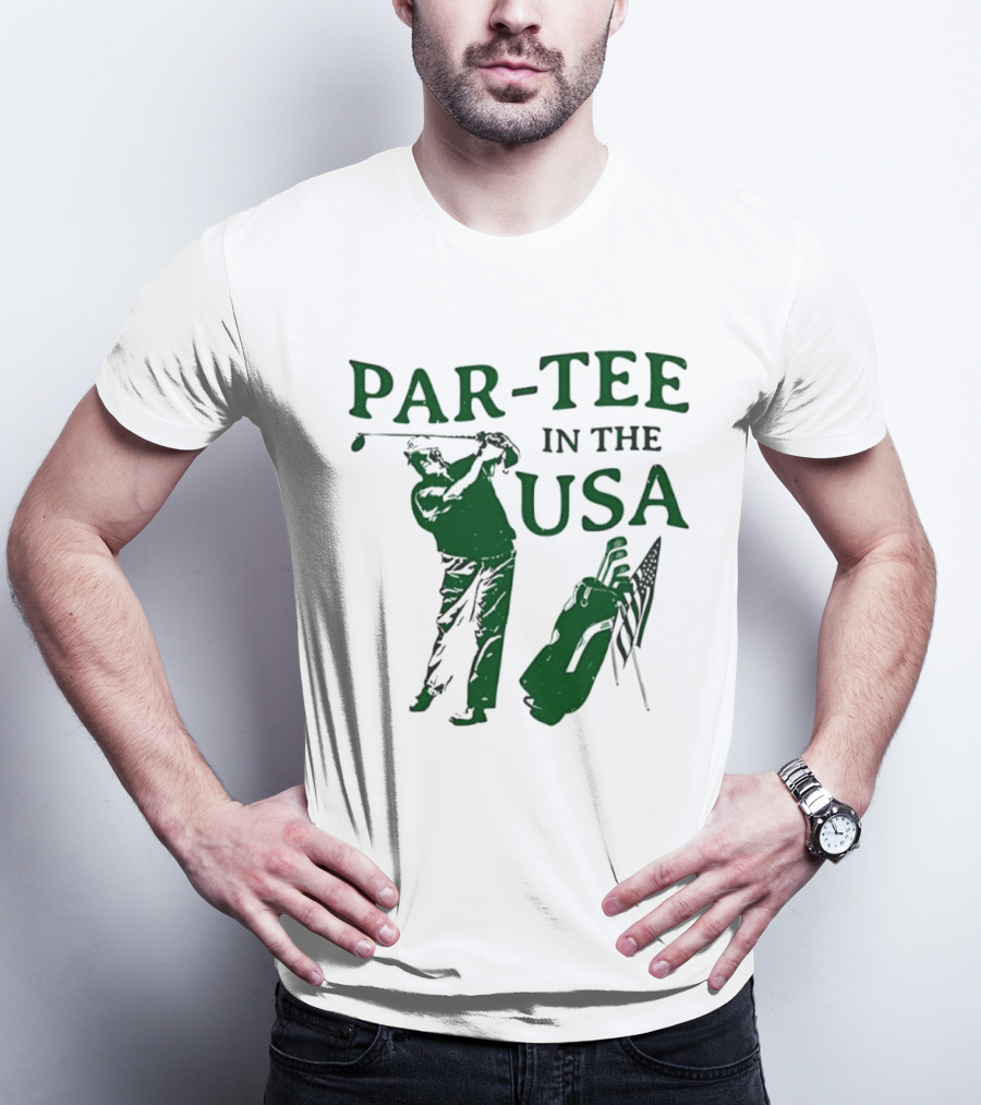 Par In The USA Golf Player With Clubs T-Shirt