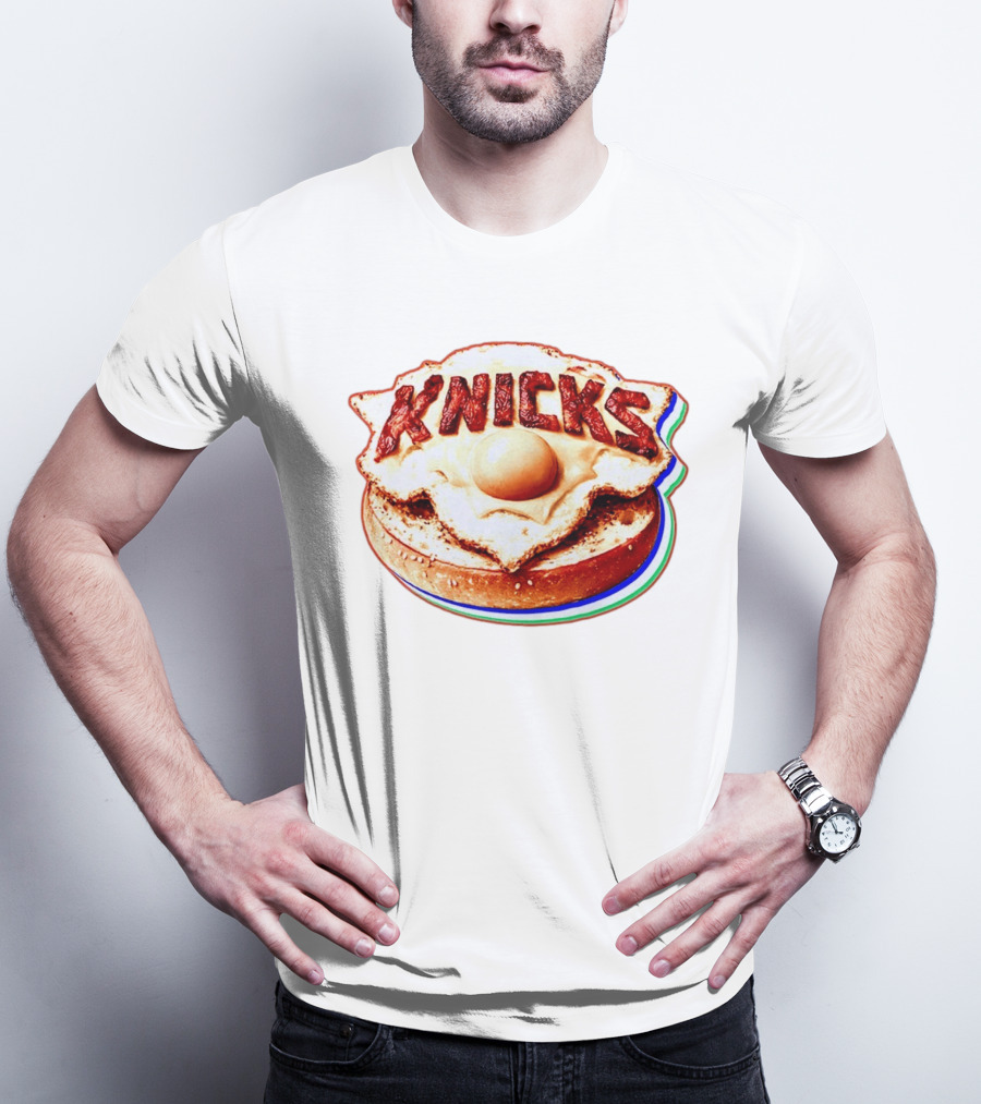 New York Knicks Breakfast Bagel Egg Knicks T-Shirt
