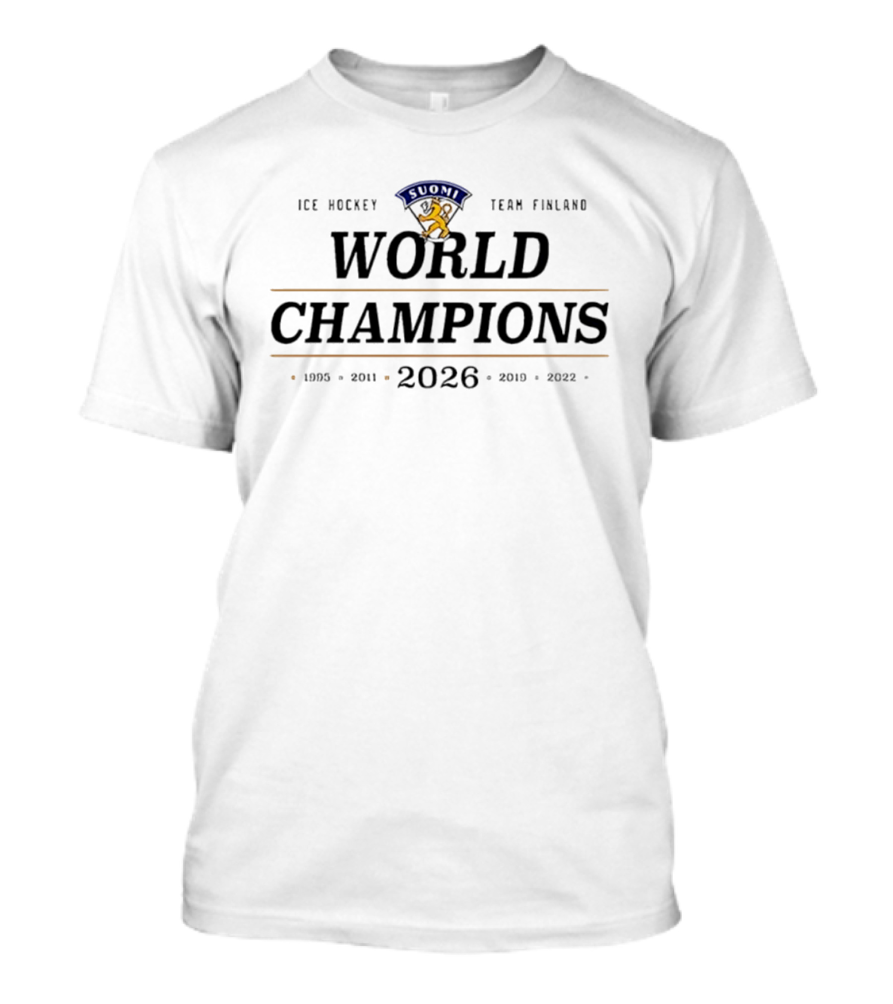Leijonat Ice Hockey Team Finland World Champions 2026 T-Shirt