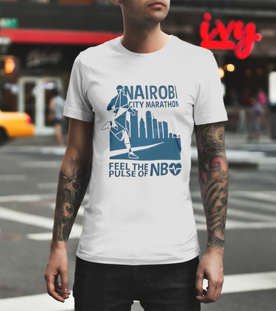 Nairobi City Marathon Feel The Pulse Of NB Skyline Runner Athletics Event T-Shirt