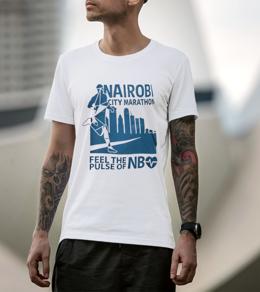 Nairobi City Marathon Feel The Pulse Of NB Skyline Runner Athletics Event T-Shirt