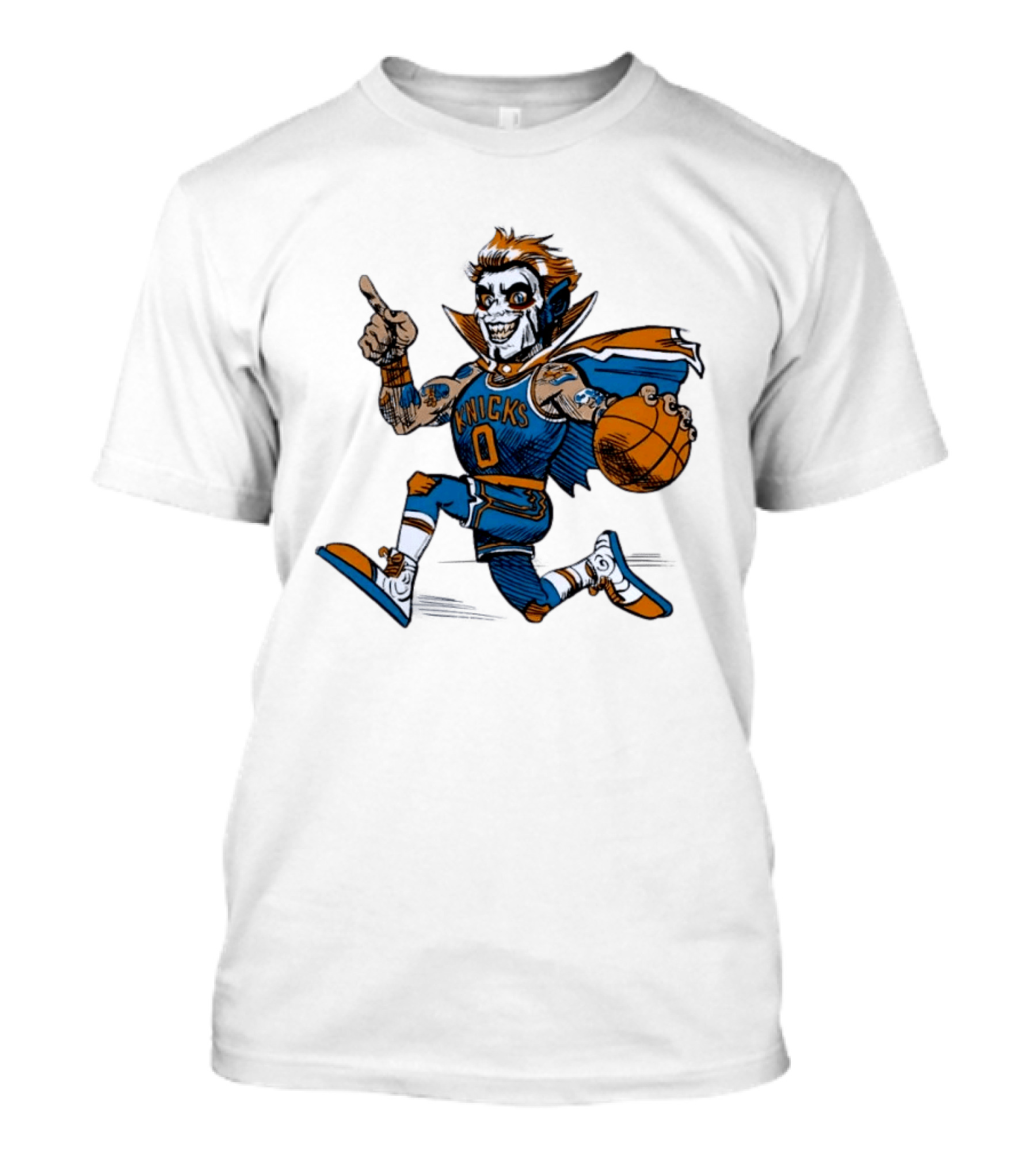 New York Knicks Dracula Vampire Basketball Comic T-Shirt