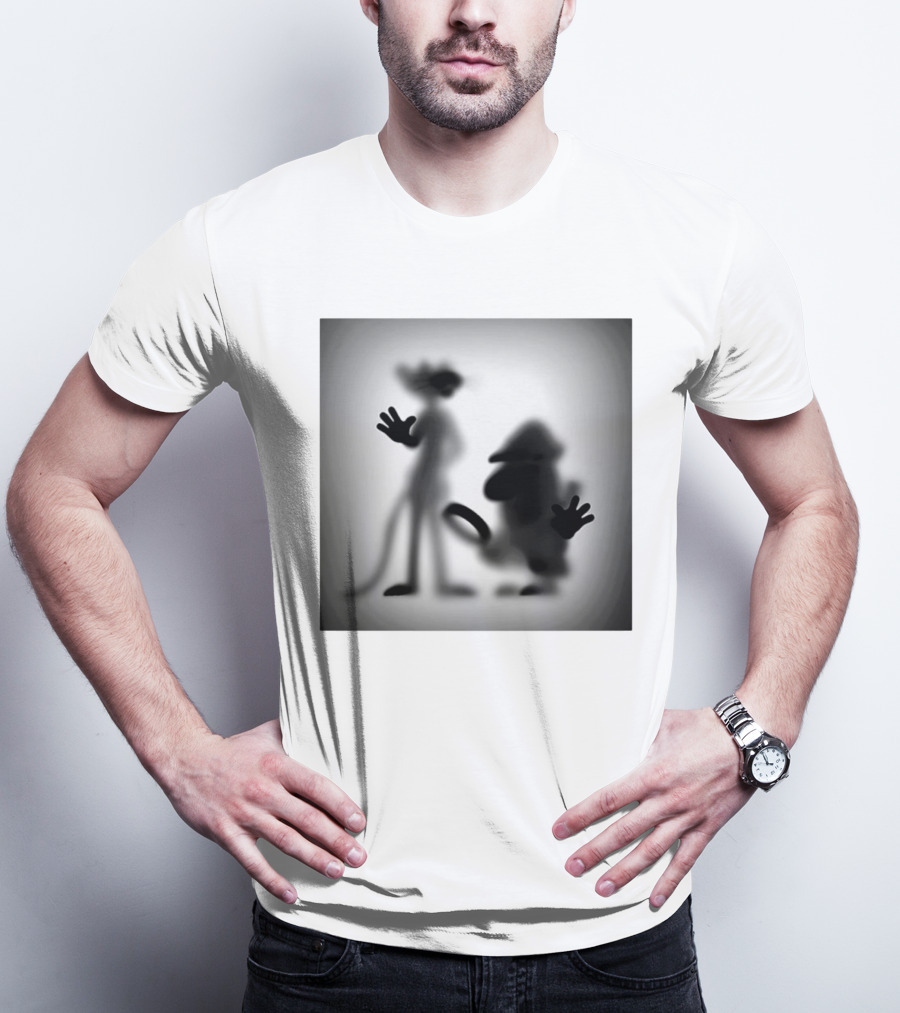 Pink Panther Inspector Clouseau Shadow Figure Duo T-Shirt
