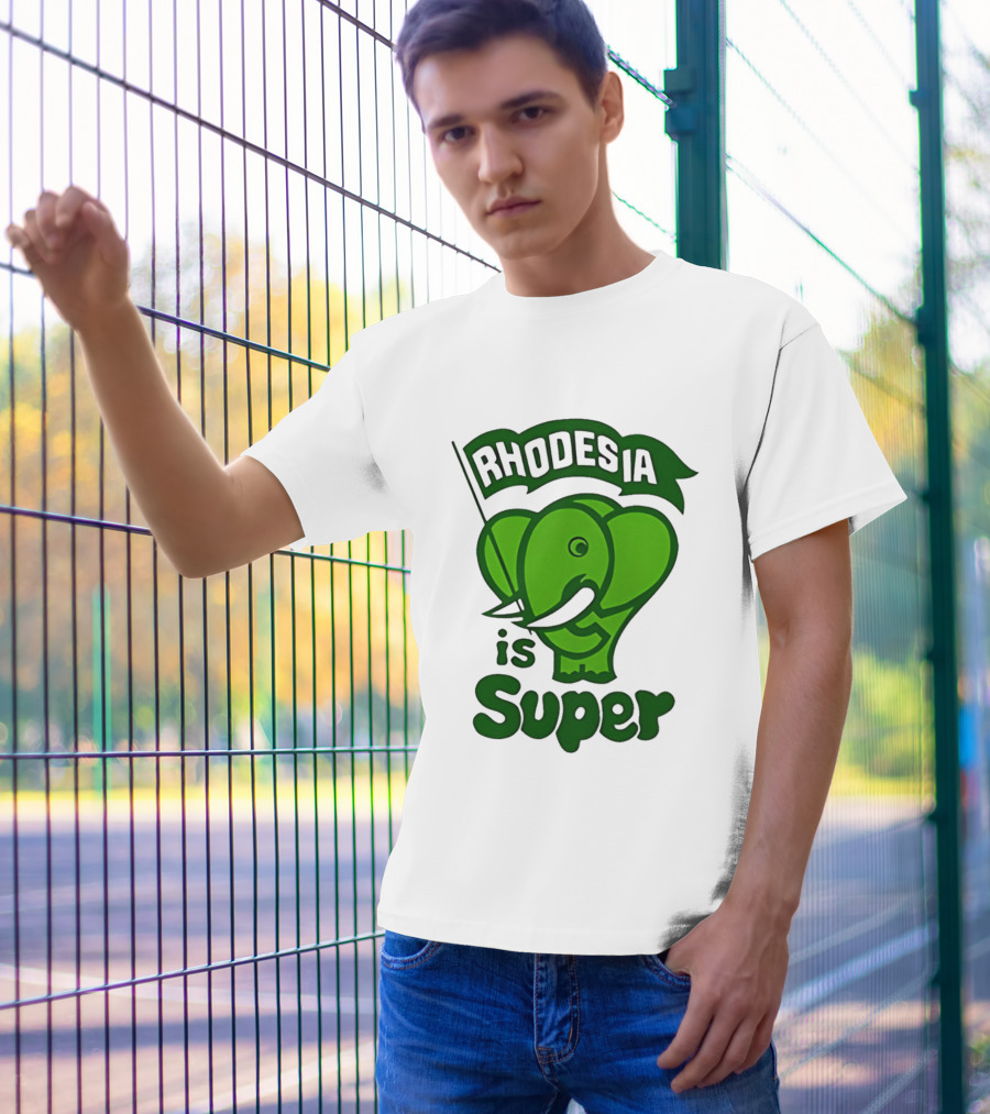 Rhodesia Elephant Green Is Super T-Shirt