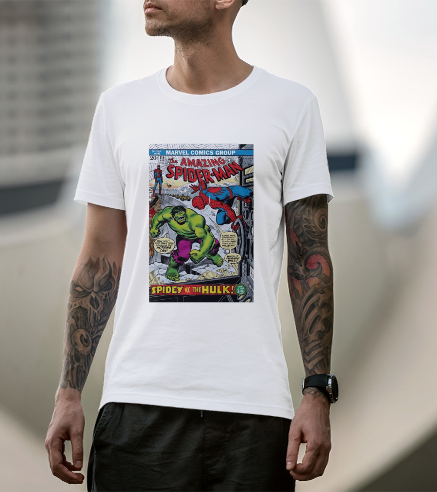 Marvel Comics Group The Amazing Spider Man 119 Spidey Vs The Hulk Comic Book Cover T-Shirt
