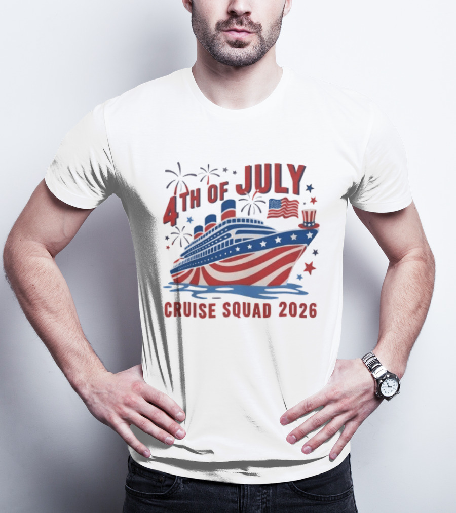4th Of July Cruise Squad 2026 USA Patriotic Celebration T-Shirt