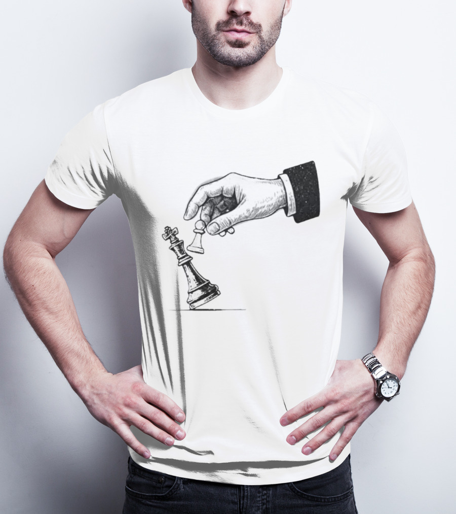 Chess Pawn Topple King Strategic Game Power Victory T-Shirt