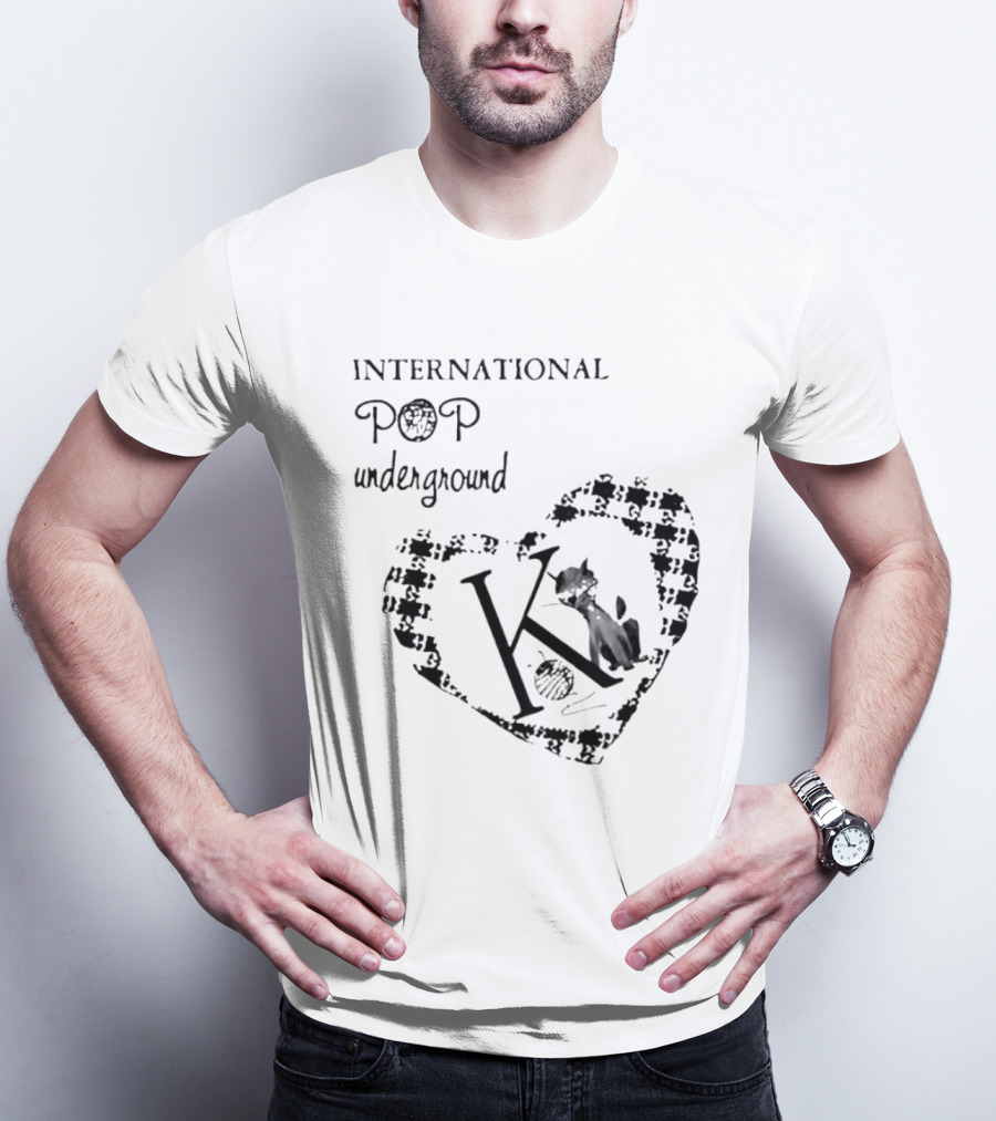 International Pop Underground K Records Cat Yarn Indie Music Label T-Shirt