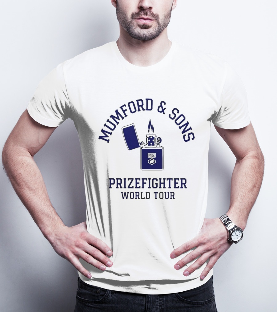Mumford And Sons Prizefighter World Tour 2026 North America Lighter Flame T-Shirt