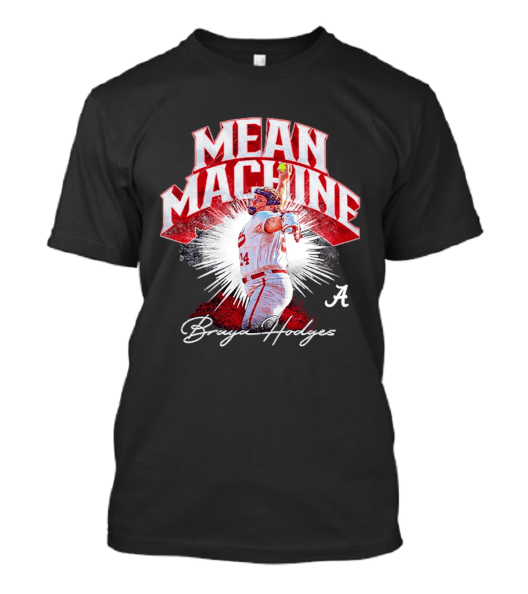 Mean Machine Braya Hodges Alabama Softball Player Collage T-Shirt