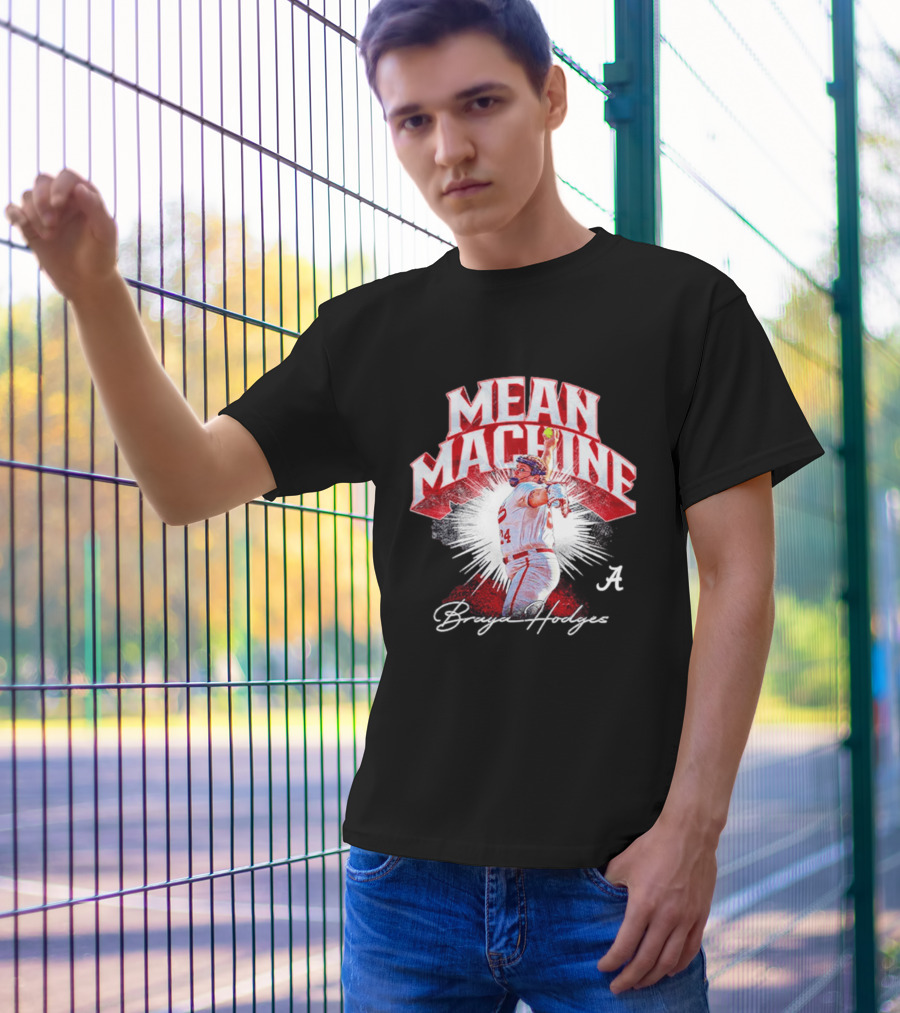 Mean Machine Braya Hodges Alabama Softball Player Collage T-Shirt