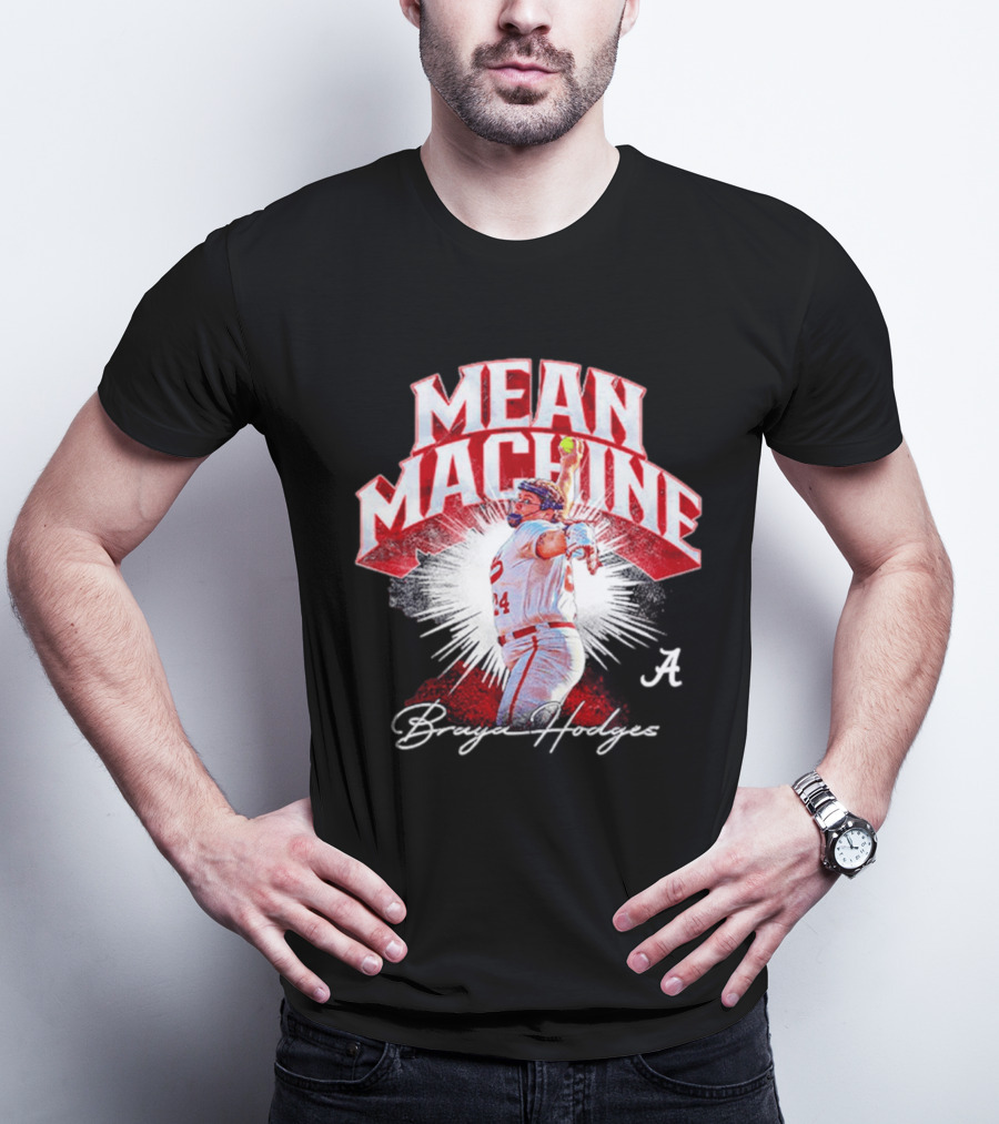Mean Machine Braya Hodges Alabama Softball Player Collage T-Shirt