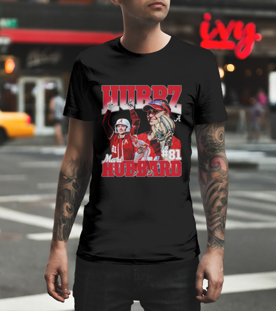 Mari Hubbard Alabama Softball Hubz #81 NCAA Player Collage T-Shirt