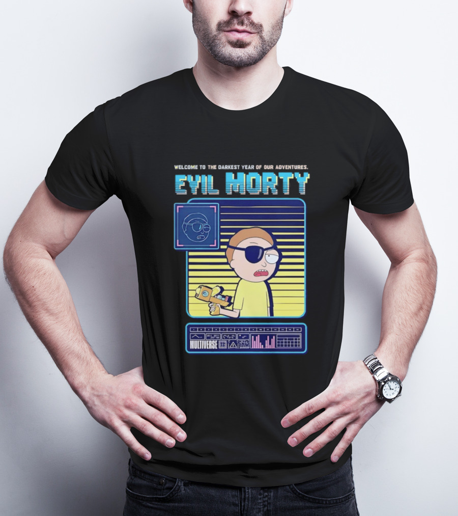 Welcome To The Darkest Year Evil Morty Multiverse Adventure Eyepatch T-Shirt