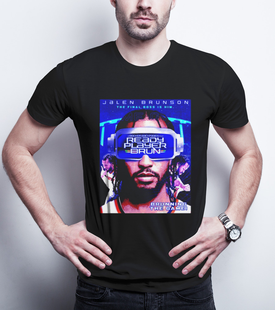 Jalen Brunson NY Knicks Ready Player Brun The Final Boss Brunning The Game T-Shirt