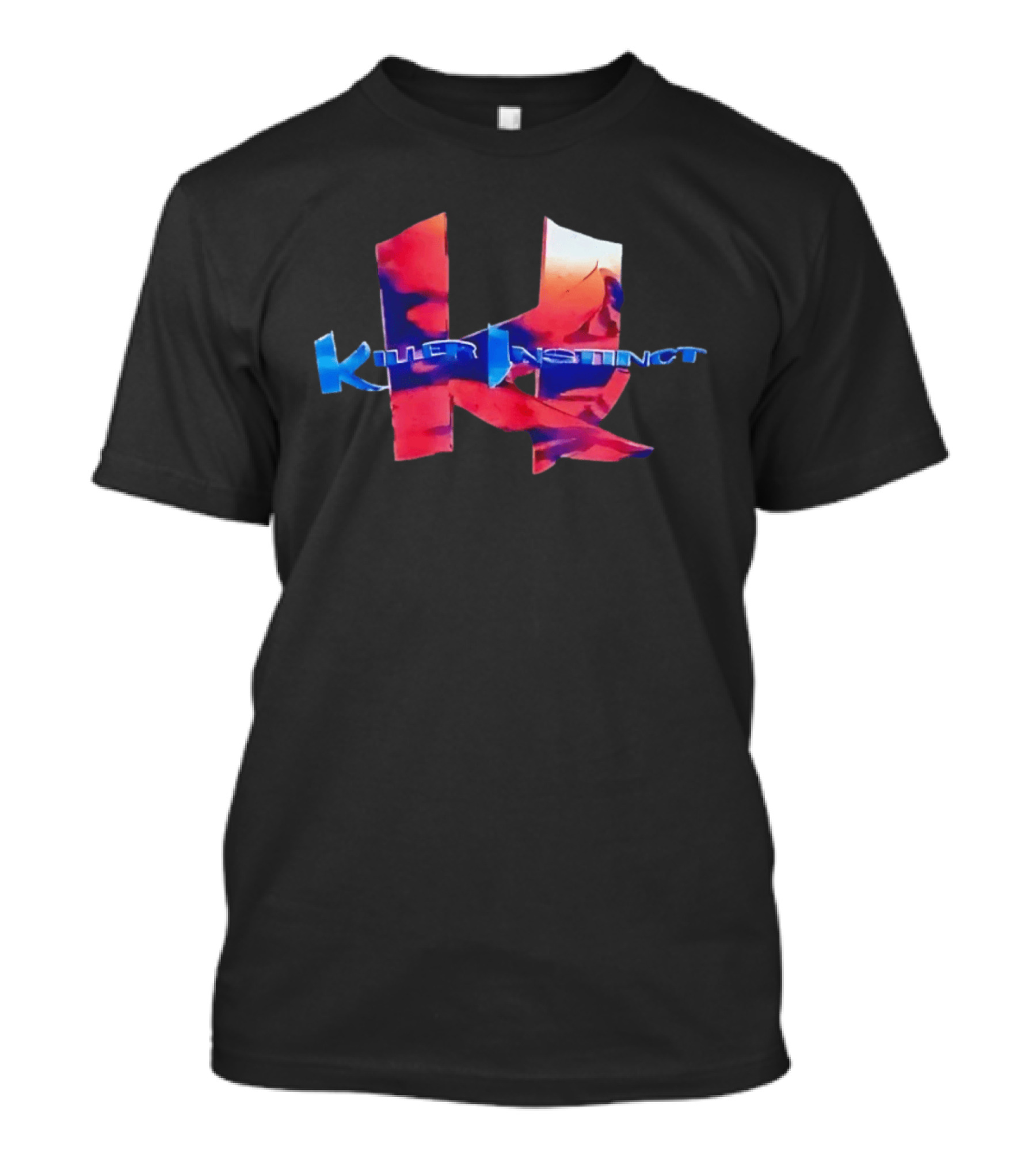Killer Instinct Title With Red And Blue Abstract T-Shirt