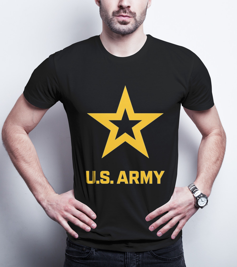 U.S. Army Yellow Star Emblem Service Support T-Shirt
