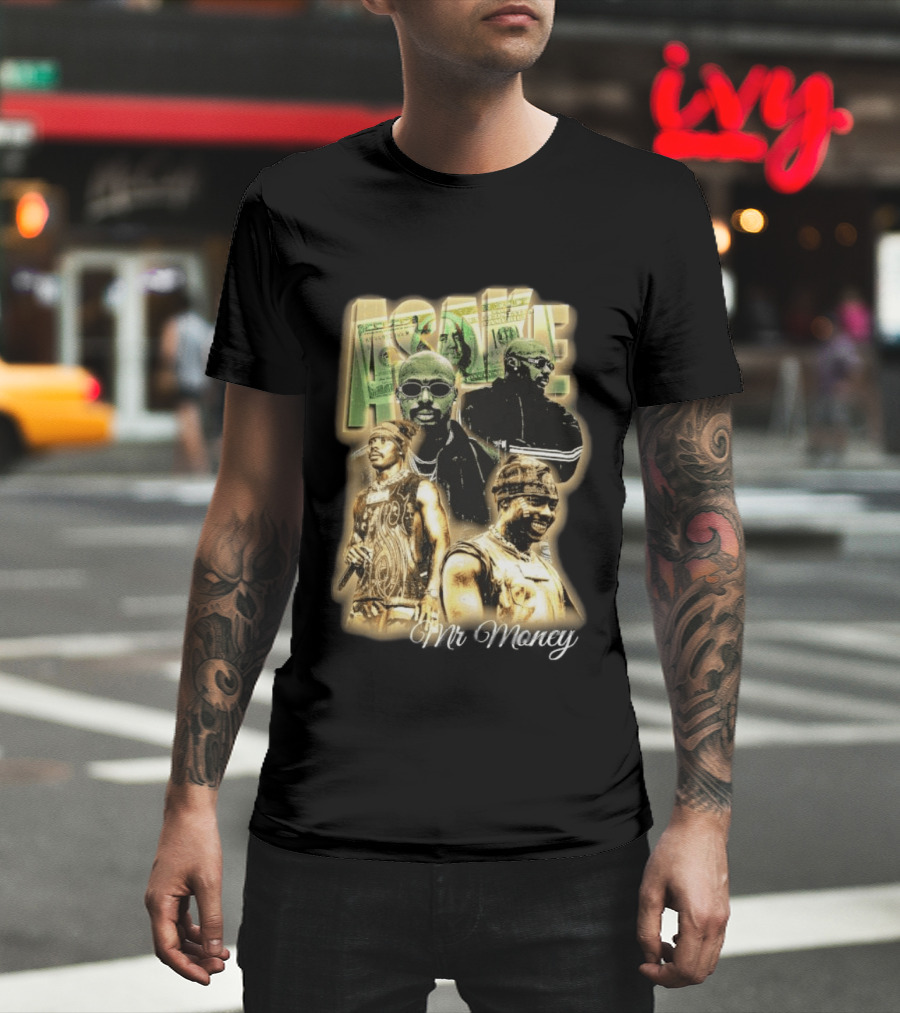 Asake Mr Money Music Artist Collage With Stylish Sunglasses And Fashionable Outfits T-Shirt