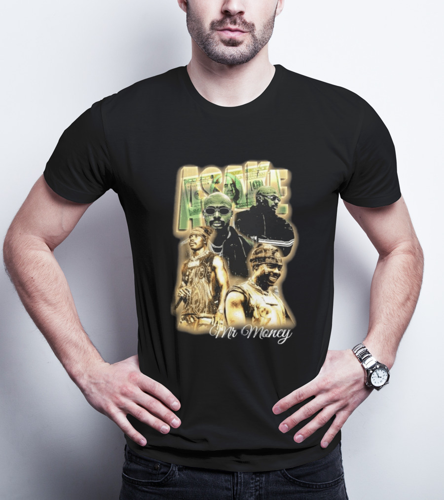 Asake Mr Money Music Artist Collage With Stylish Sunglasses And Fashionable Outfits T-Shirt