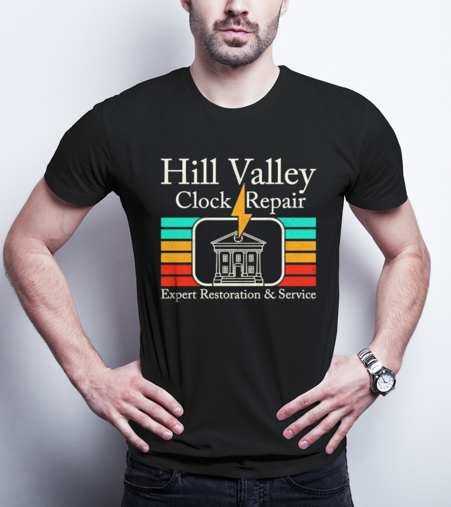 Hill Valley Repair Expert Restoration Service Lightning T-Shirt