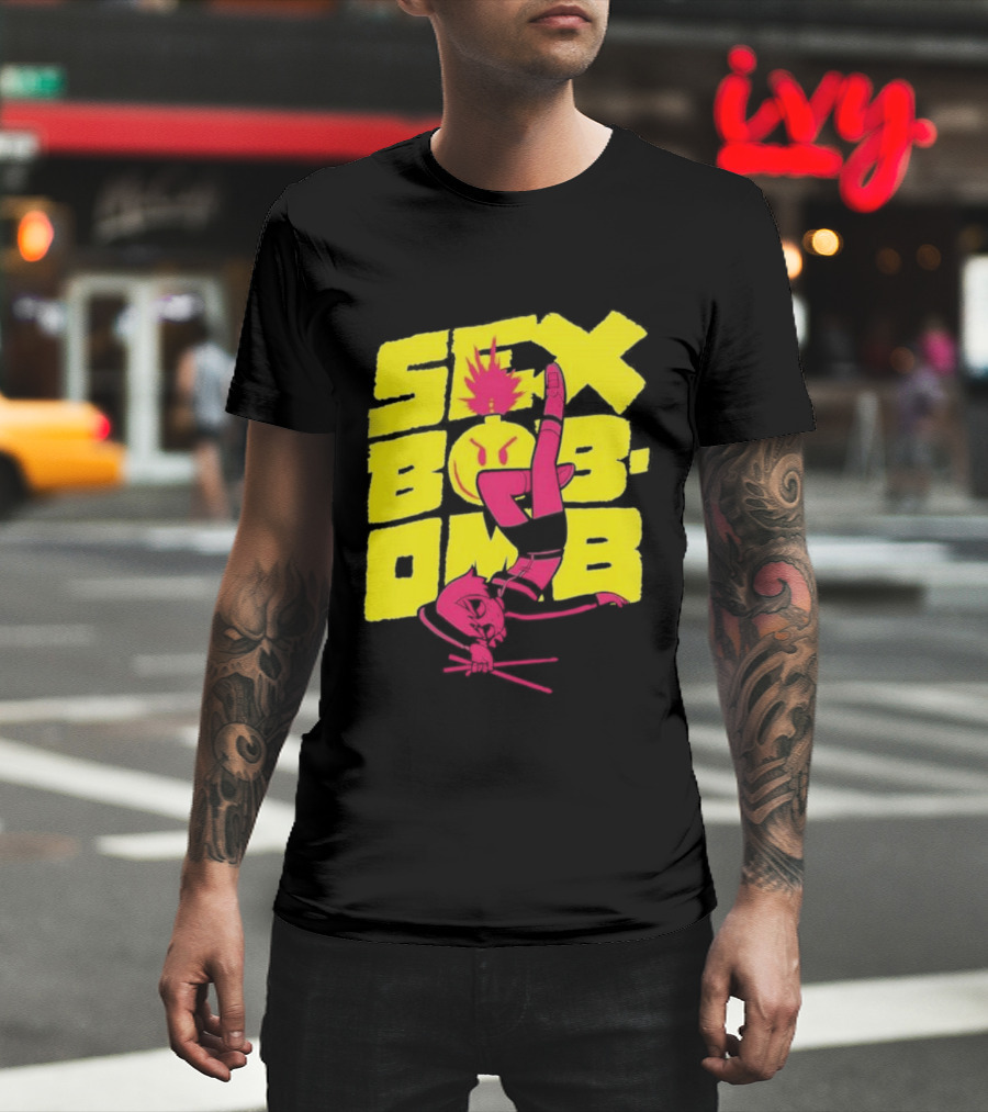 Scott Pilgrim Vol 3 Infinite Sadness 20th Anniversary Sex Bob Omb Explosion T-Shirt