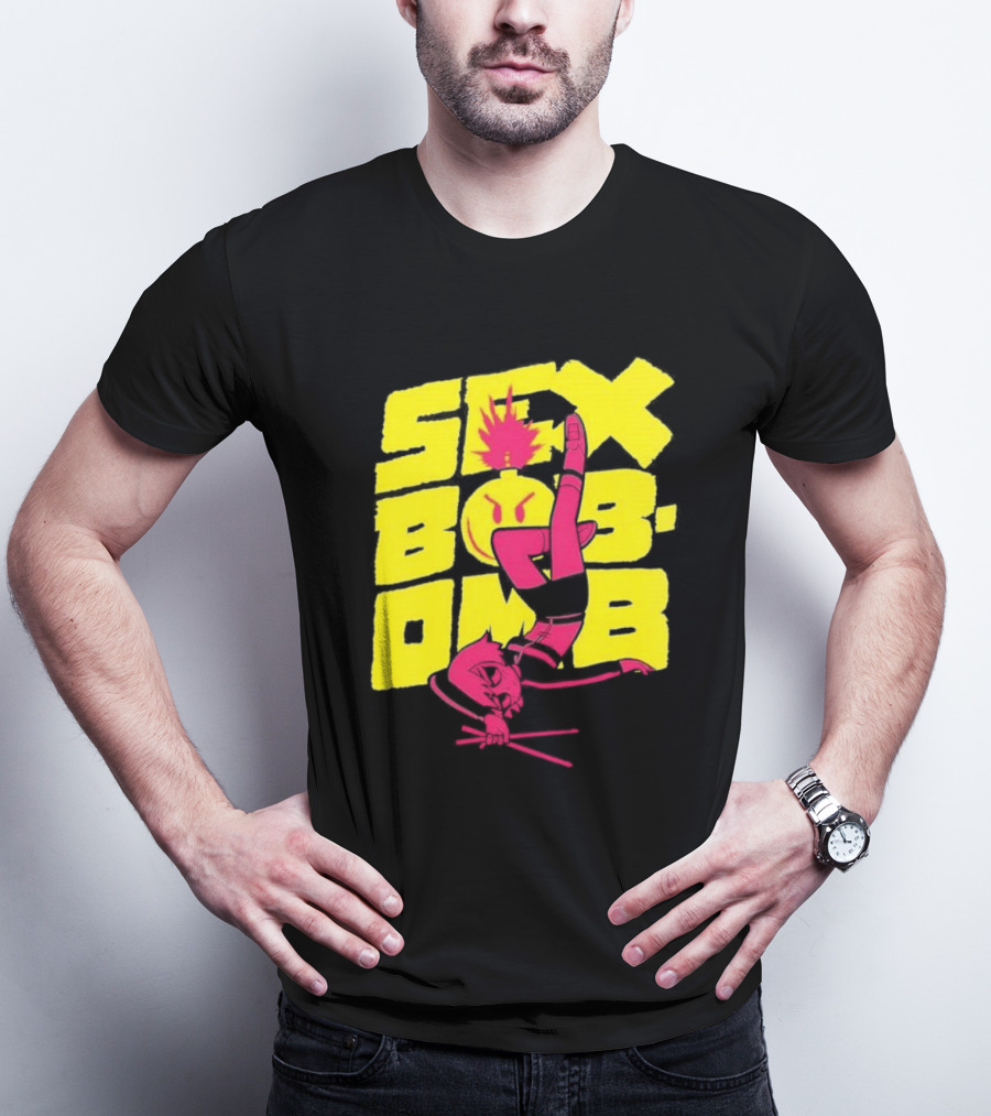 Scott Pilgrim Vol 3 Infinite Sadness 20th Anniversary Sex Bob Omb Explosion T-Shirt