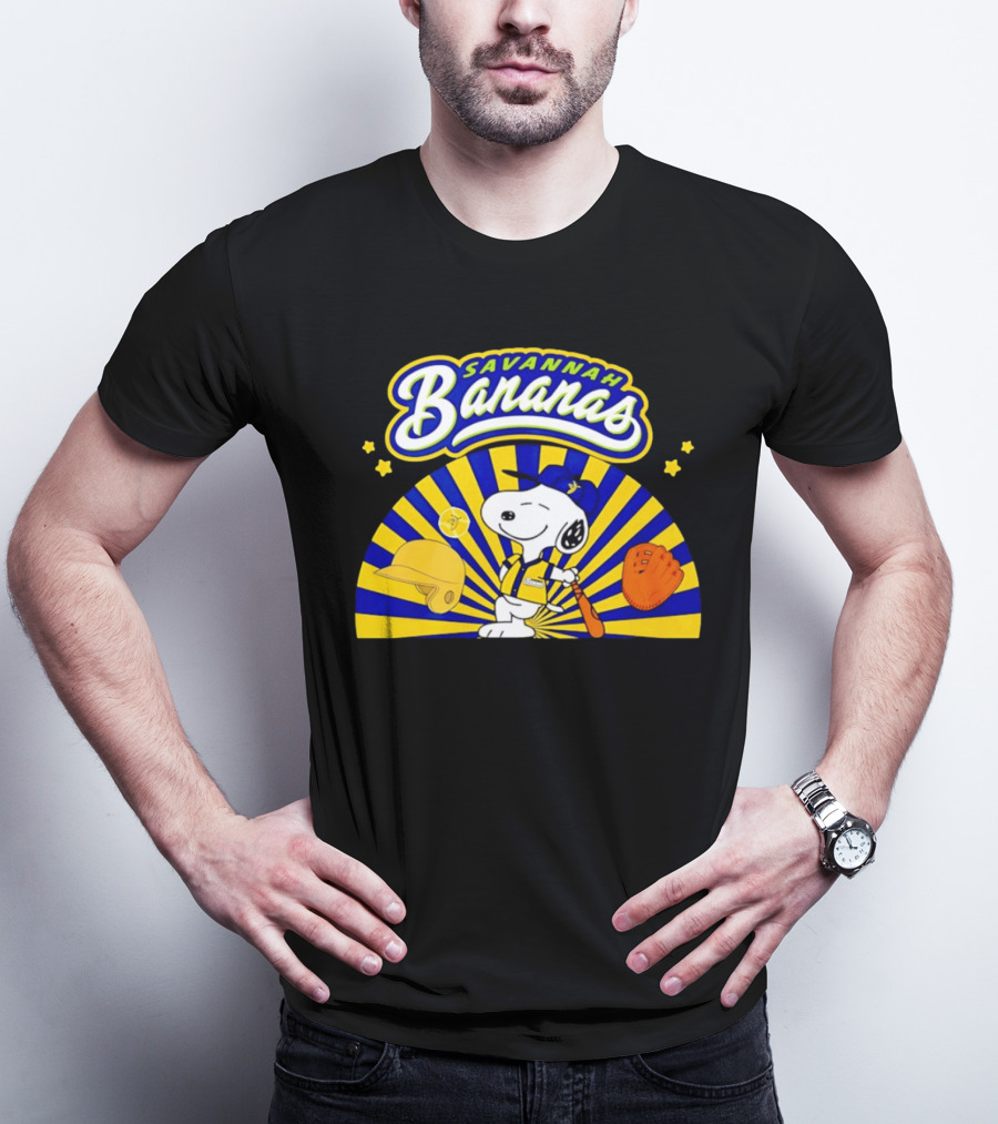 Snoopy Savannah Bananas Baseball Batting Stance T-Shirt