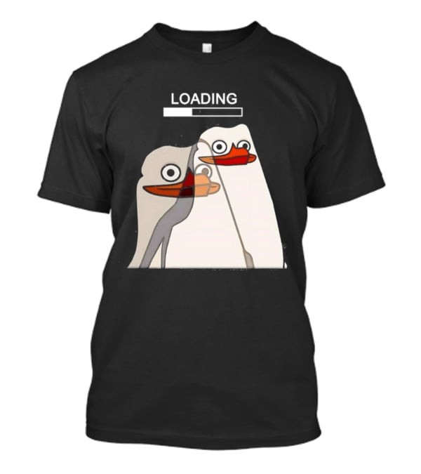 LOADING Penguins With Loading Bar Visual Effect T-Shirt