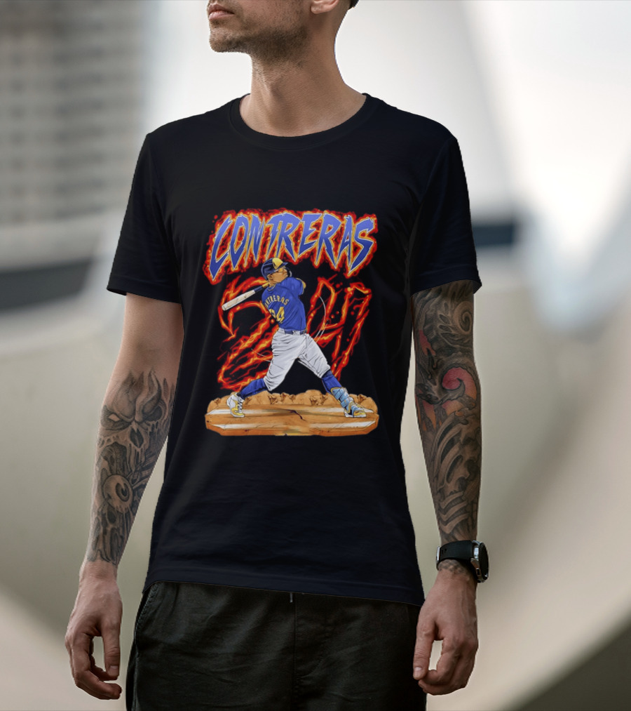 CONTRERAS Milwaukee Brewers Baseball 24 T-Shirt